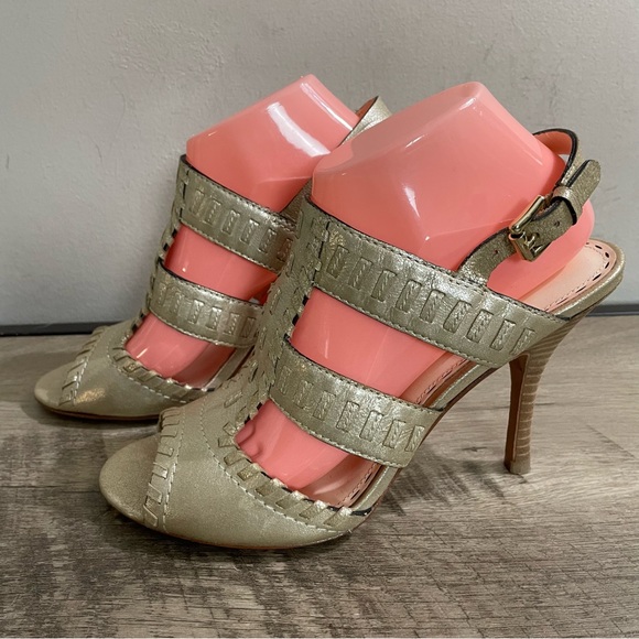 Coach | Shoes | Womens Coach Metallic Gold Leather Kareena Whip Stitch ...